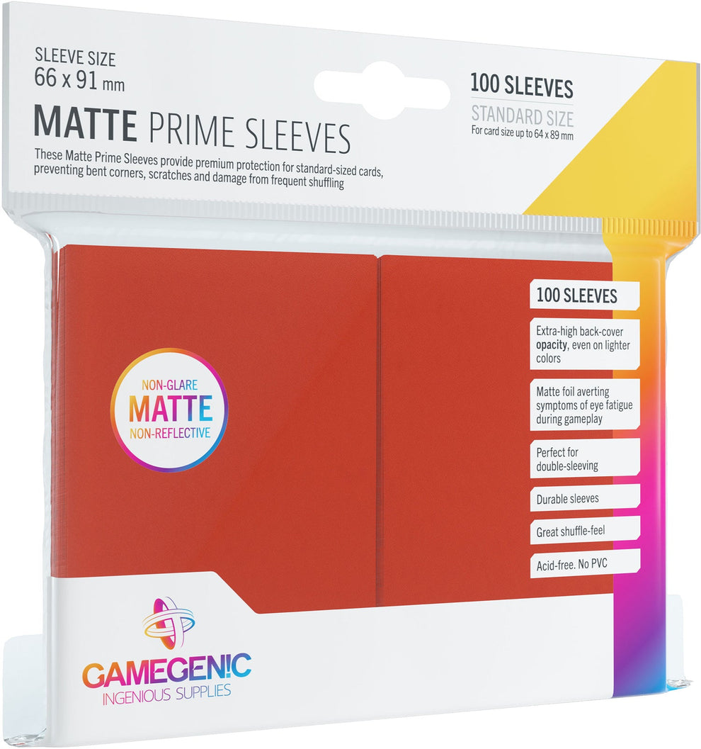 MATTE Prime Sleeves Red – Durable Card Protection – The Pieceful Project